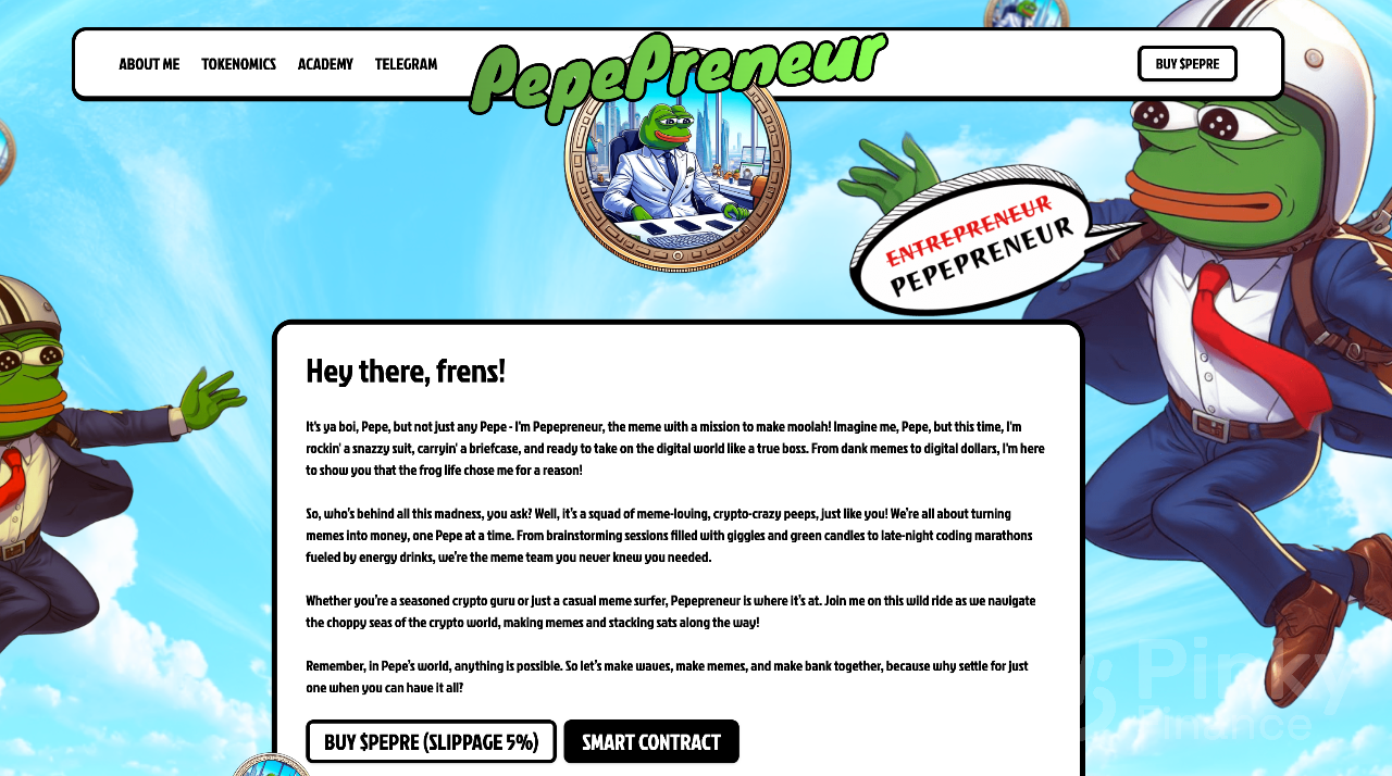 Pepe Meme Coin Theme (React JS + TailwindCSS) | Web 3 Marketplace ...